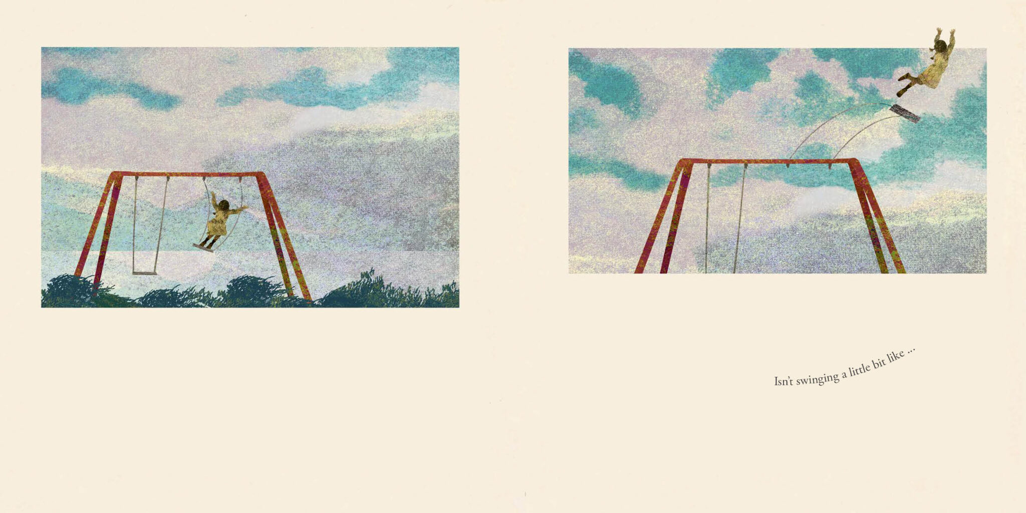 The Story behind the art: “The Swing” by Britta Teckentrup – Library Mice